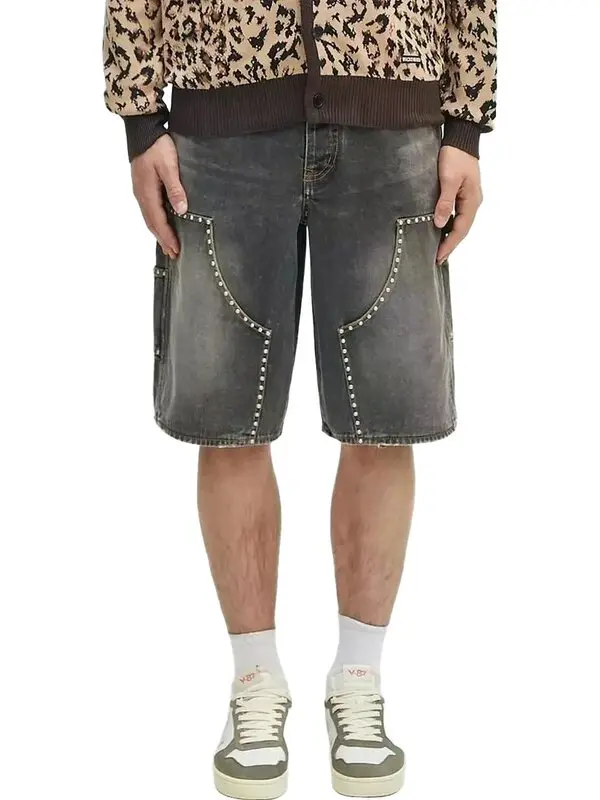 A BATHING APE® Studded Denim Shorts - Black