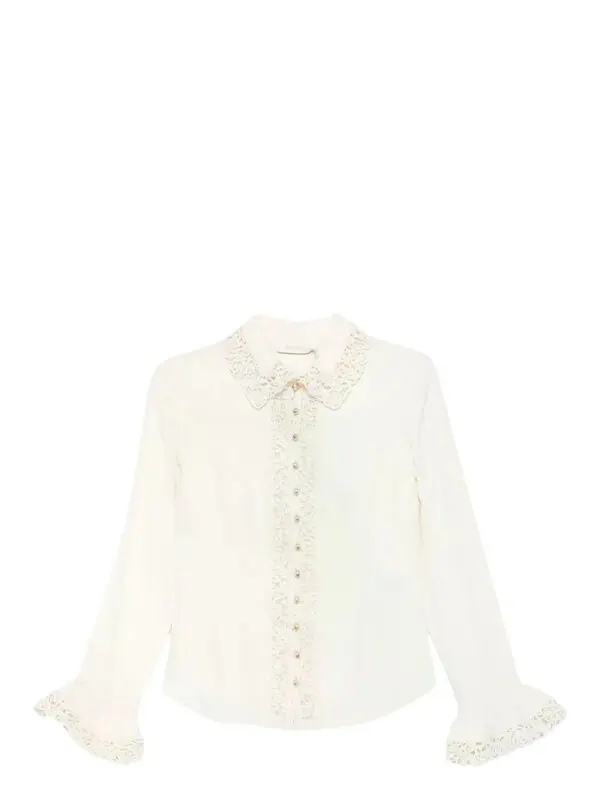 Zimmermann Lace-trimmed Blouse - Neutrals