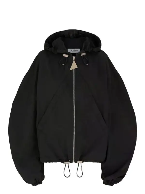 Attico Hooded Bomber Jacket - Black
