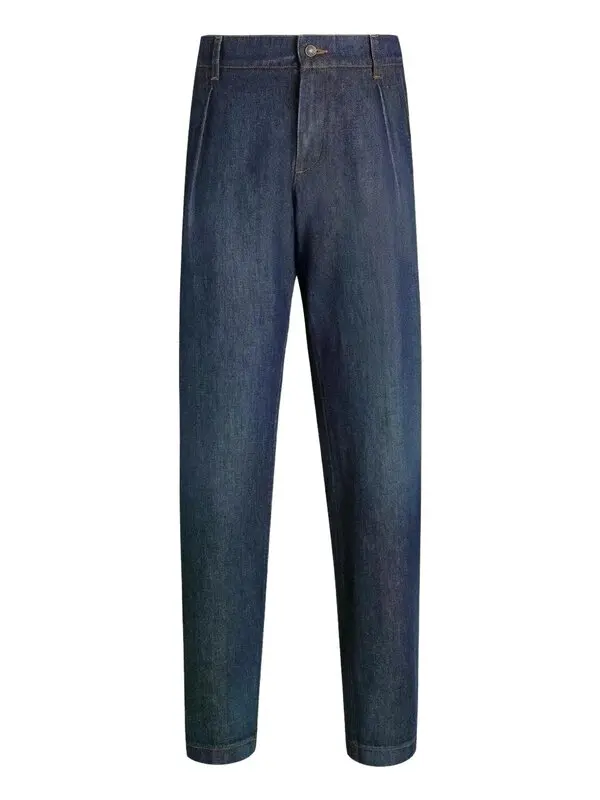 Dolce & Gabbana Pleated Denim Jeans - Blue