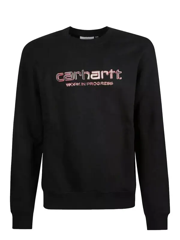Carhartt Work In Progress Graphic-print Cotton Sweater - Black