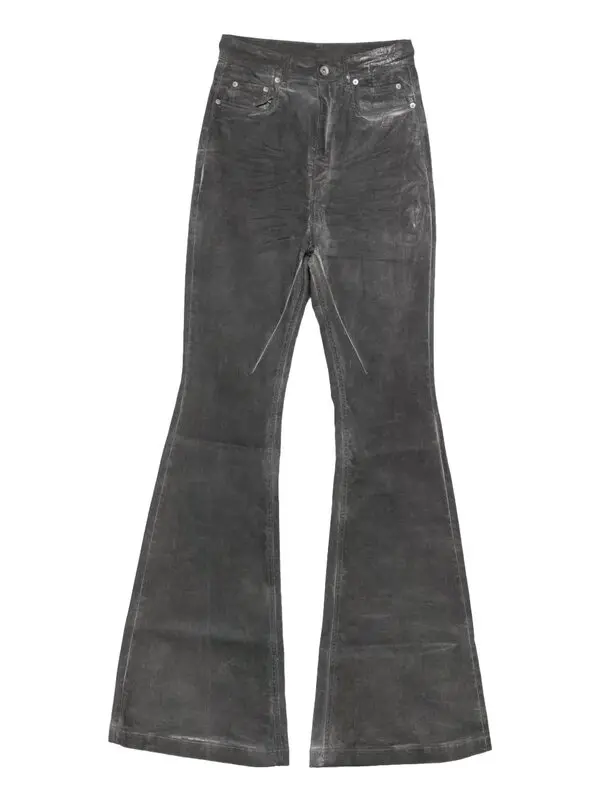 Rick Owens Distressed Flared Jeans - Grey