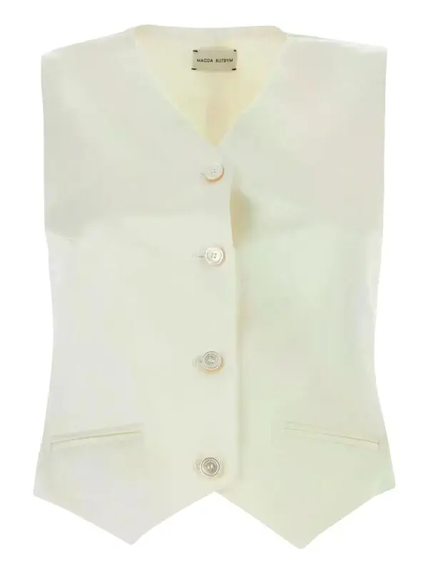 Magda Butrym Button-fastening Tailored Waistcoat - White