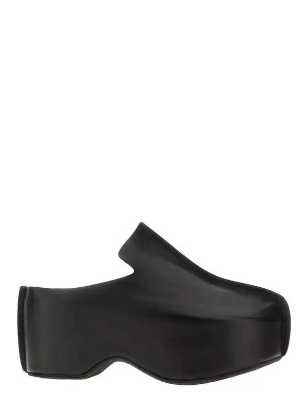 JW Anderson Platform Leather Clogs - Black