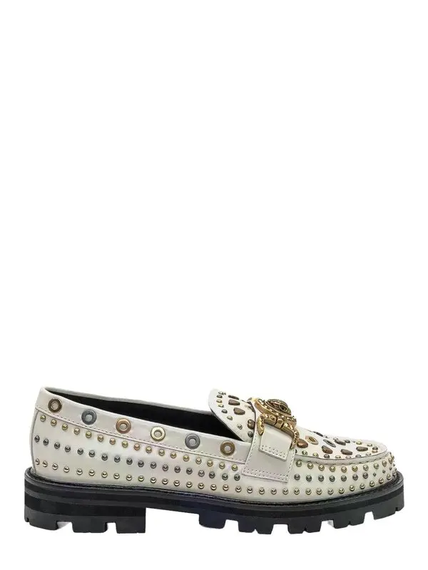 Kurt Geiger Mansion Stud-embellished Loafers - Neutrals