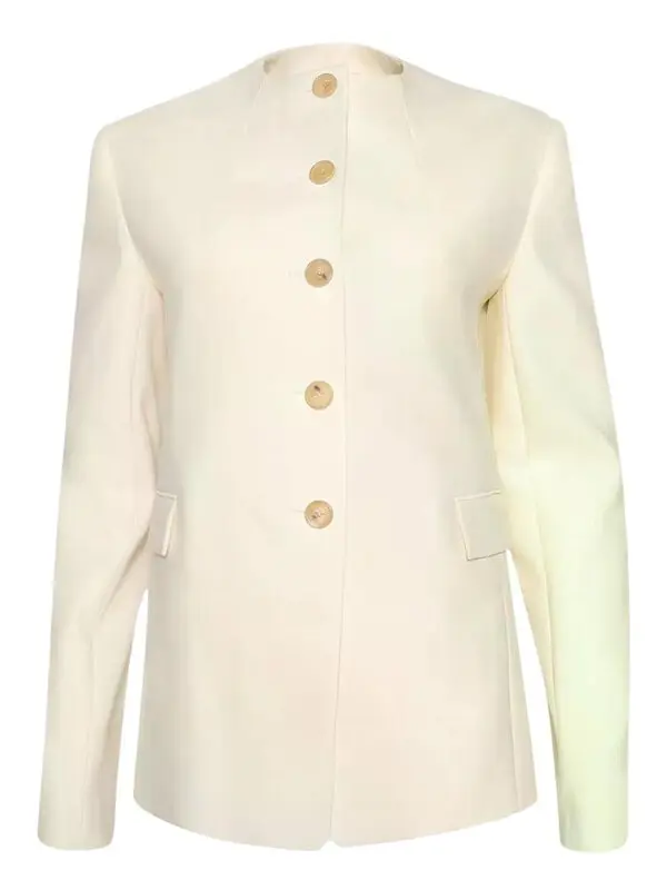 Khaite Jameson Button Jacket - Neutrals