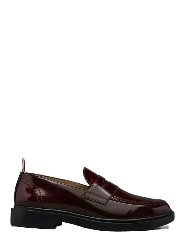 Thom Browne Penny Leather Loafers - Red