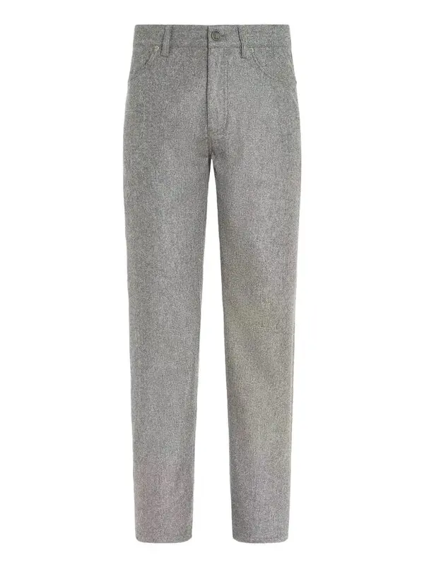 Zegna Wool Five-pocket Trousers - Grey