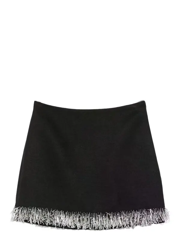 Simkhai Beaded-fringe Mini Skirt - Black