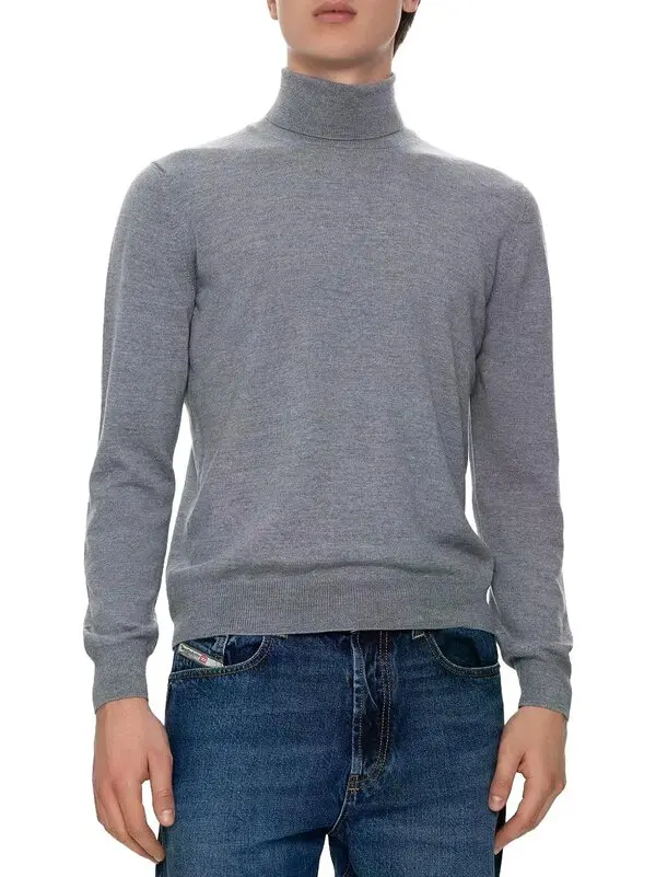 BARBA NAPOLI Turtleneck Wool Sweater - Grey