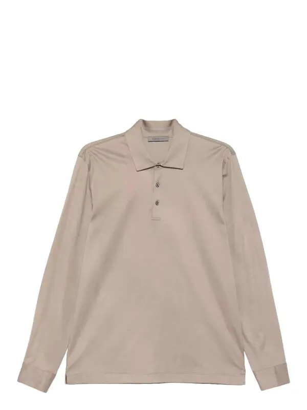Corneliani Long-sleeve Polo Shirt - Neutrals