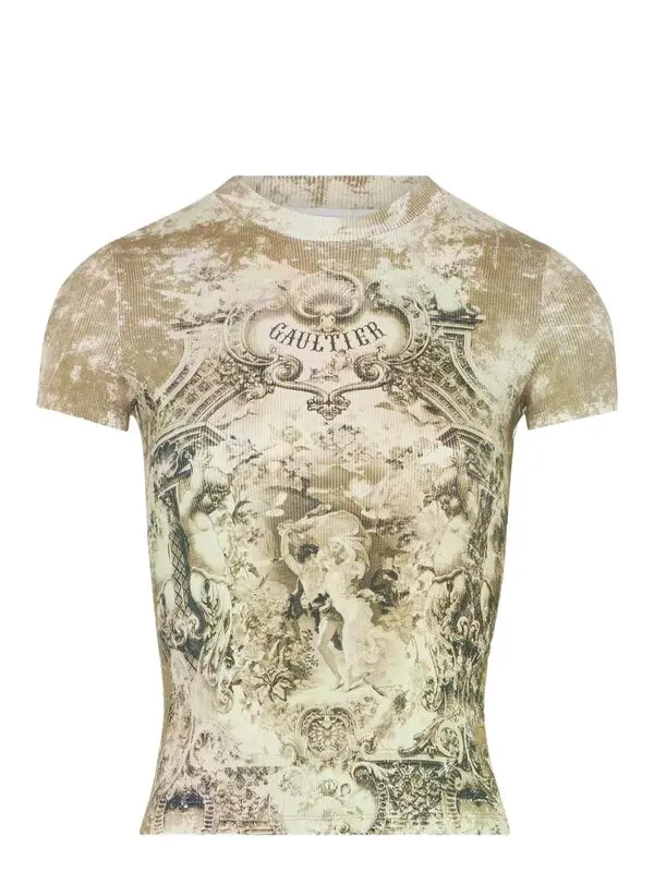 Jean Paul Gaultier Printed Short Sleeve T-shirt - Neutrals