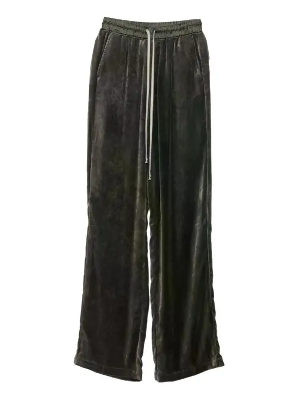 Rick Owens Drawstring Velvet Trousers - Grey