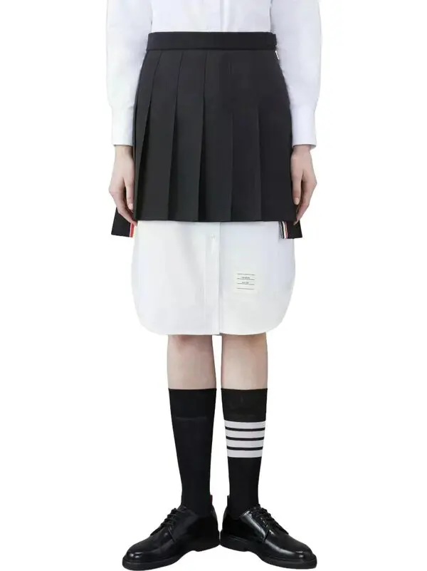 Thom Browne Pleated Mini Skirt - Black