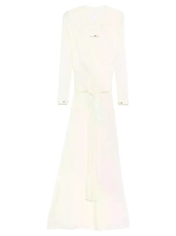 Paris Georgia Filomena Long-sleeve Wrap Dress - White