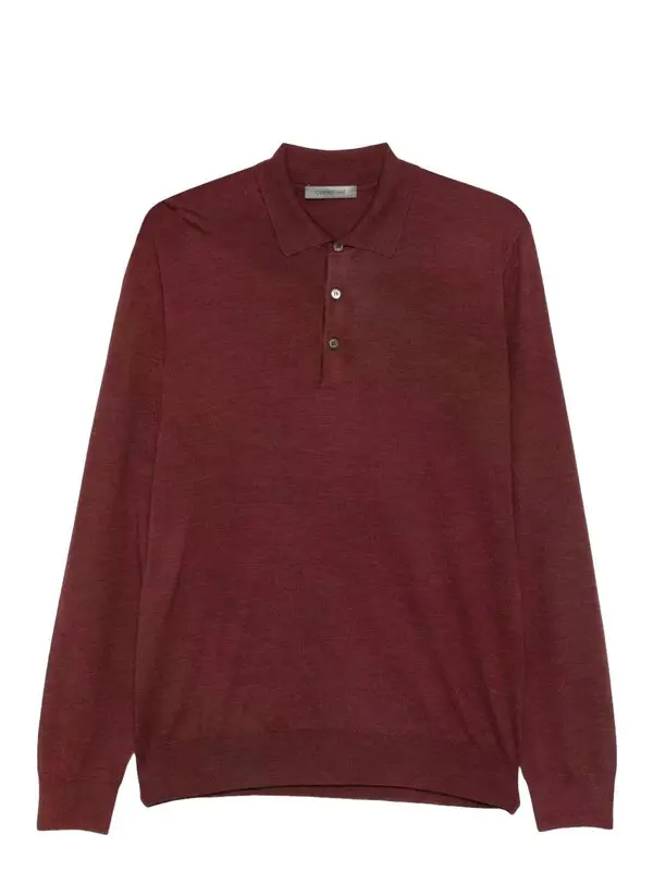 Corneliani Long-sleeve Polo Shirt - Red
