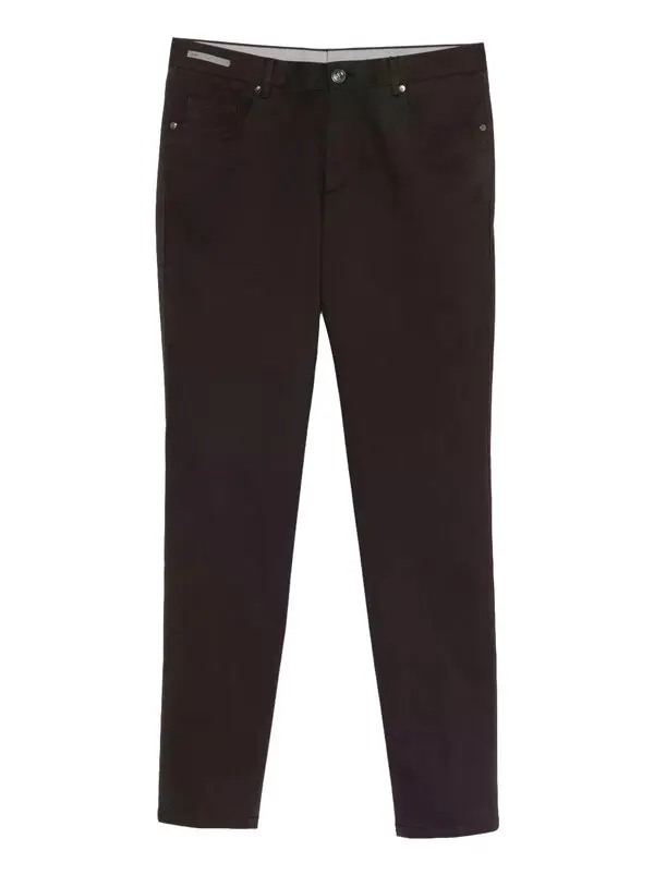 Corneliani Cotton Trousers - Brown