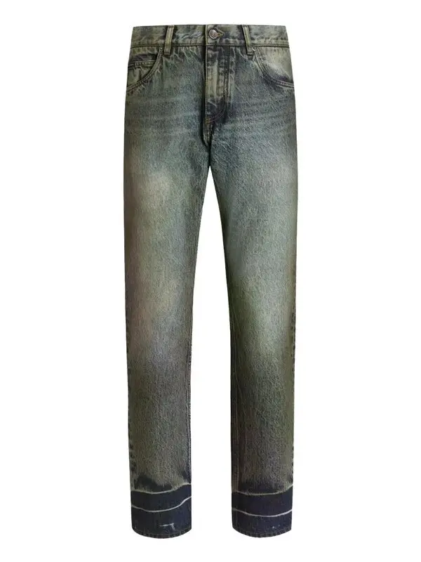 Dolce & Gabbana Faded-wash Straight Leg Jeans - Blue