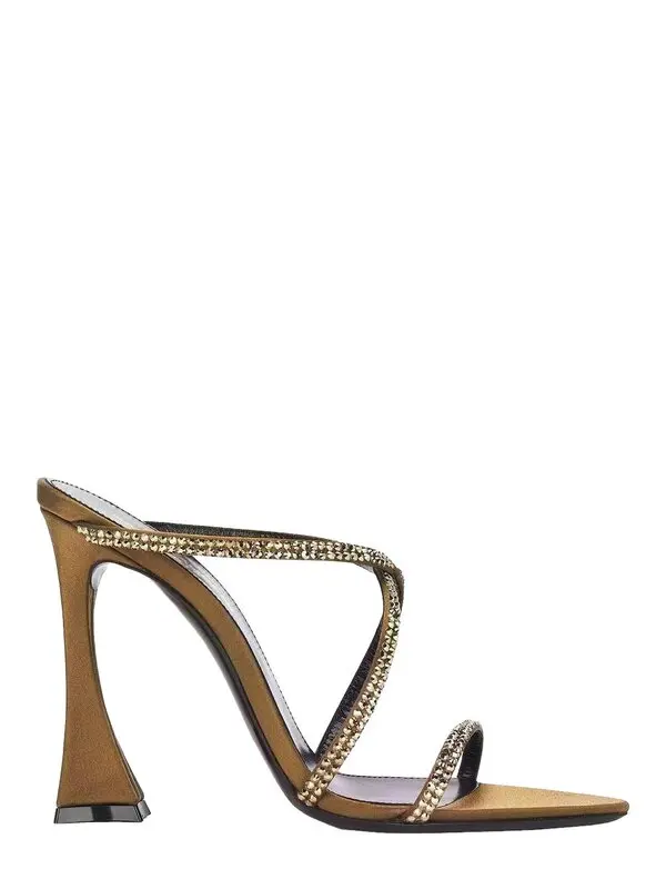 Saint Laurent 110mm Crystal-embellished Sandals - Brown