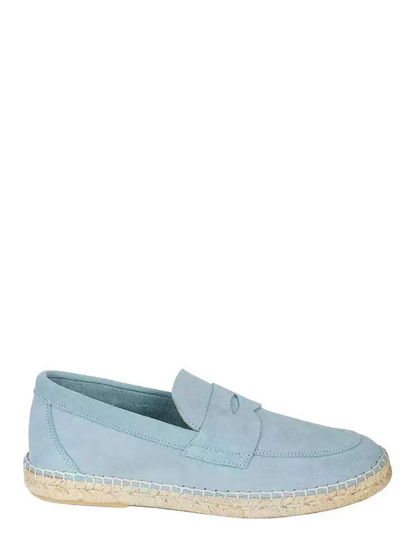 ABARCA Penny-strap Suede Loafers - Blue