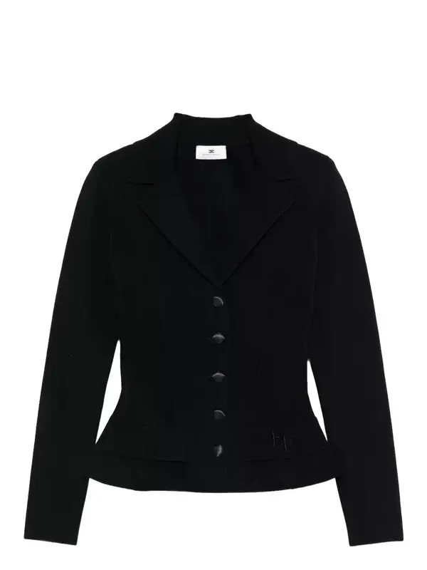 Elisabetta Franchi Button-fastening Fitted Jacket - Black
