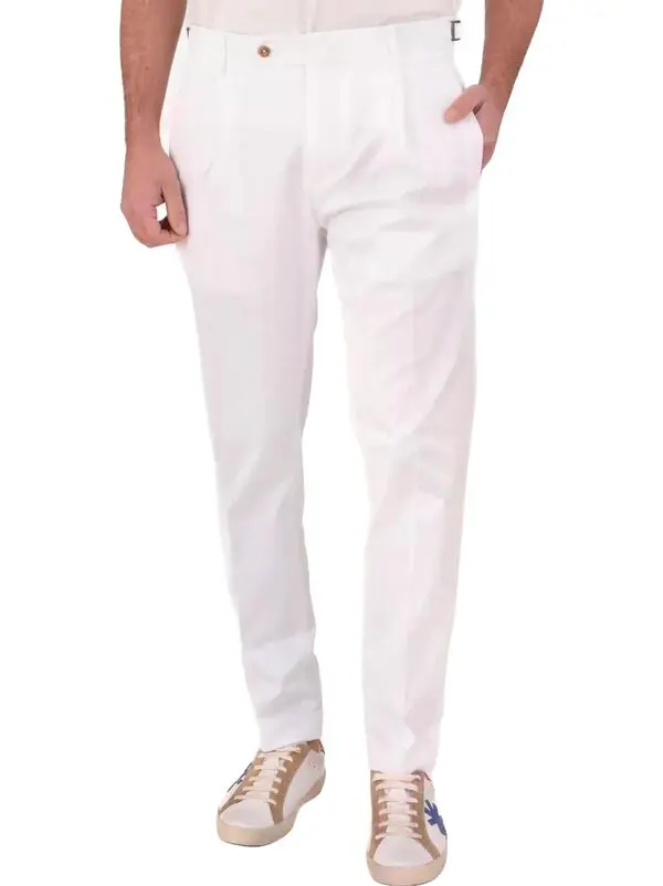 BERWICH Pleated-pocket Trousers - White