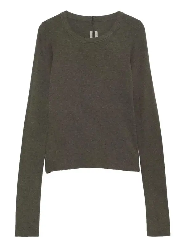 Rick Owens Long-sleeve Ribbed Top - Green