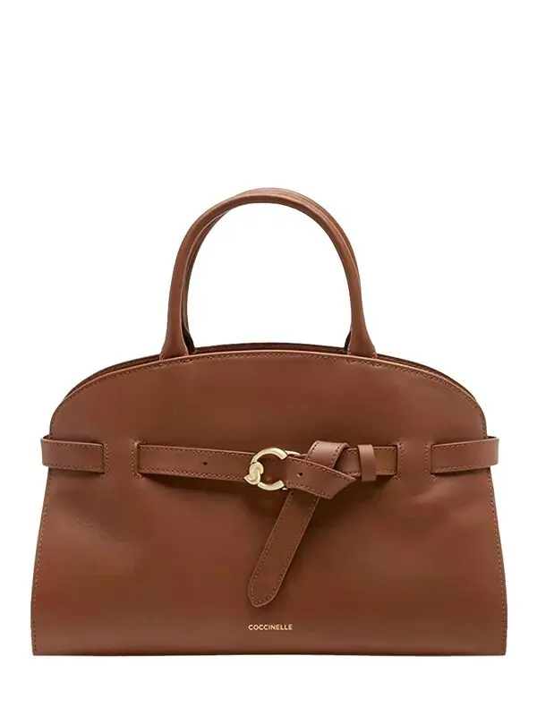 COCCINELLE Medium Sabine Leather Tote Bag - Brown