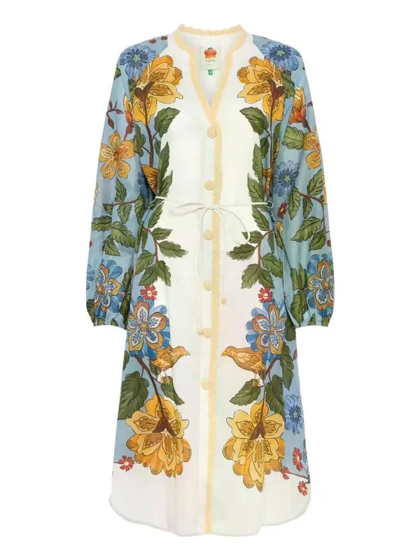 Farm Rio Printed Tunic - Blue