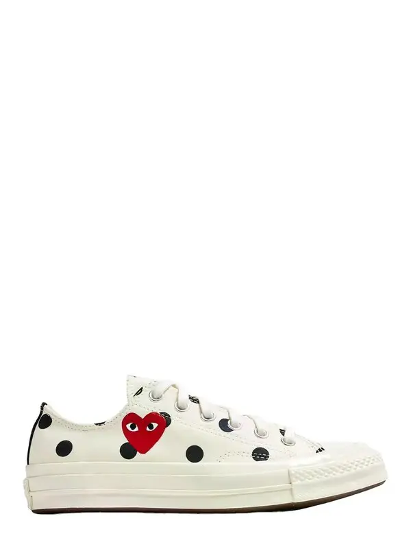 CONVERSE X COMME DES GARONS PLAY Chuck Taylor 70 Polka-dot Heart Sneakers - White
