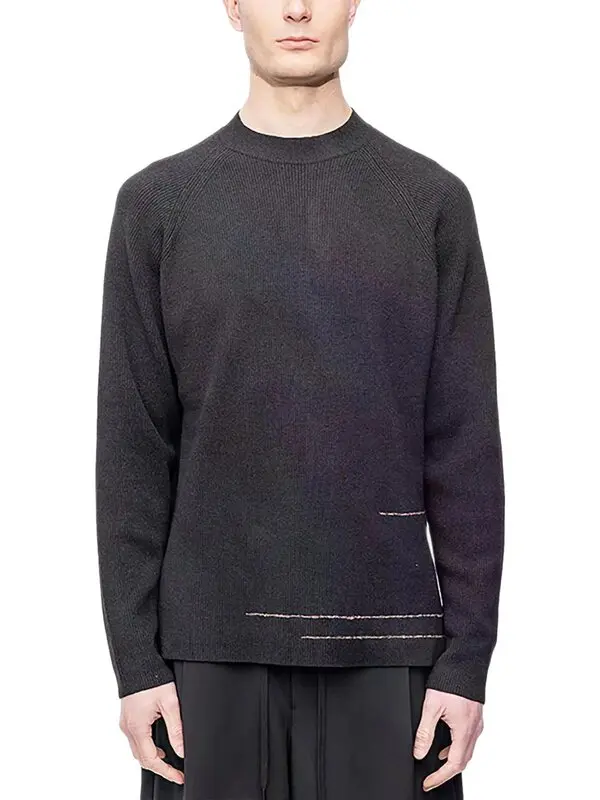 DEVOA Ribbed-knit Pullover Sweater - Black