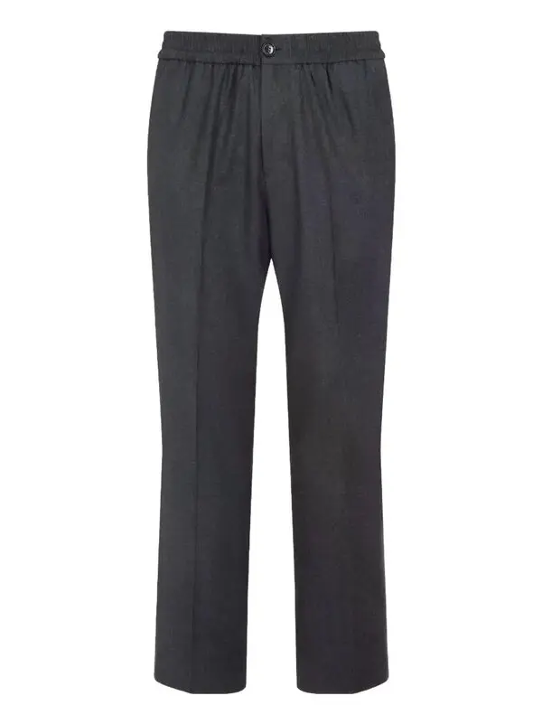 Ami Elasticated-waist Wool Trousers - Grey