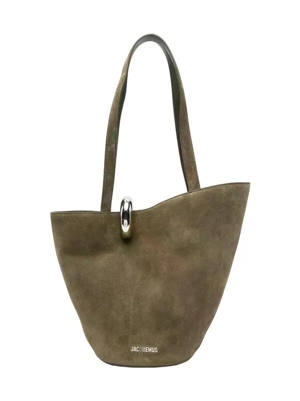 Jacquemus The Bamba Suede Tote Bag - Green