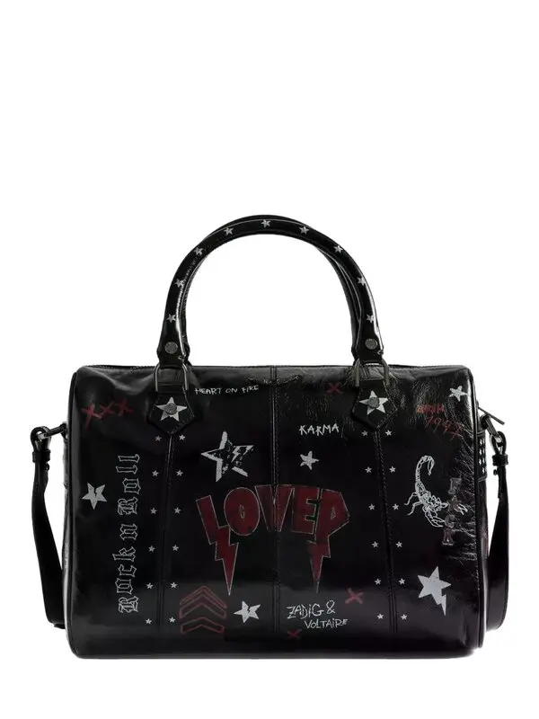 Zadig&Voltaire Star-print Leather Tote Bag - Black