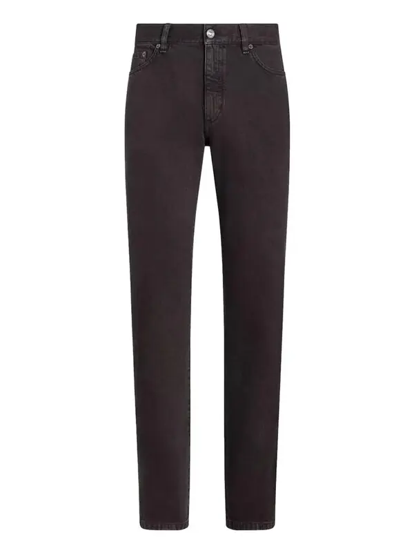 Zegna Roccia Cotton Jeans - Brown