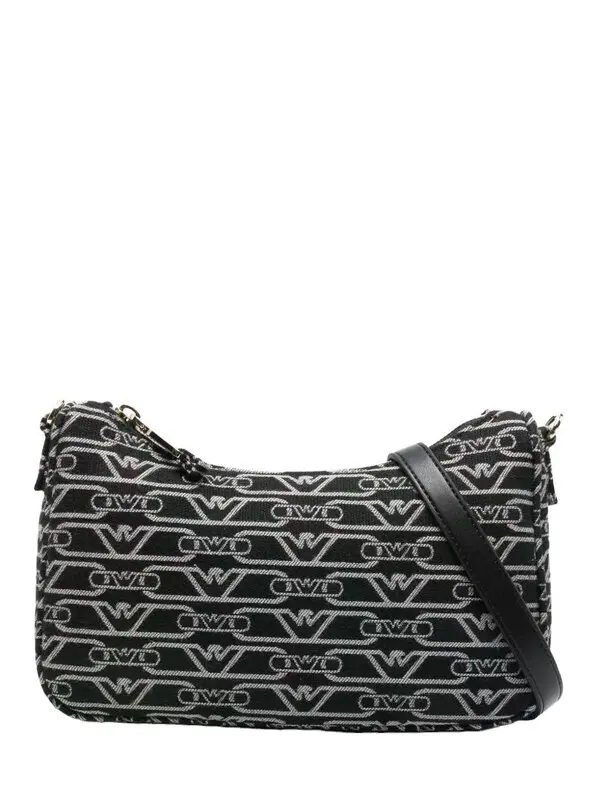 Emporio Armani Logo-monogram Crossbody Bag - Black