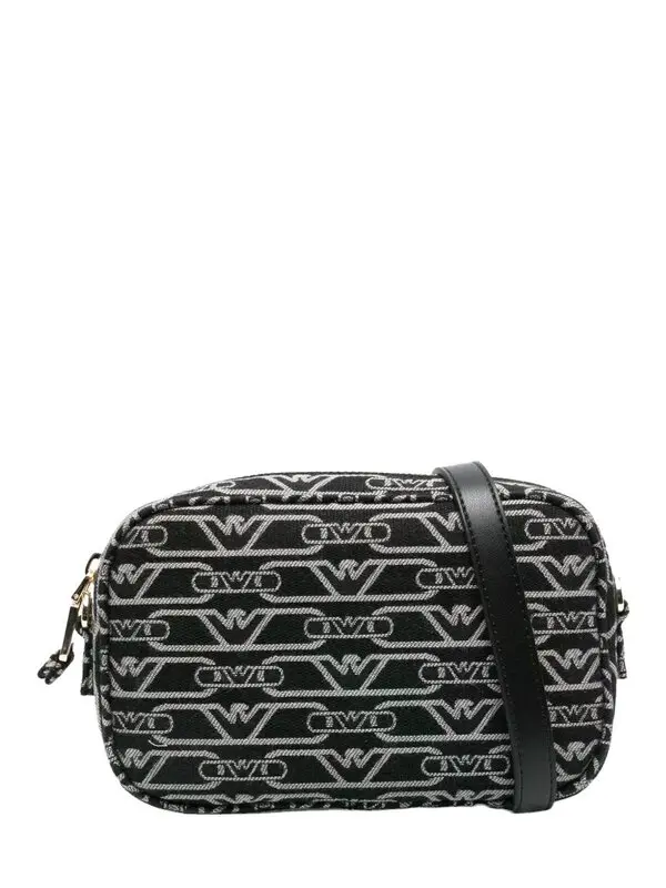 Emporio Armani Logo Monogram Crossbody Bag - Black