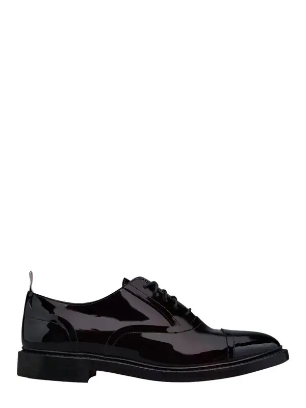 Thom Browne Patent Leather Oxford Shoes - Black