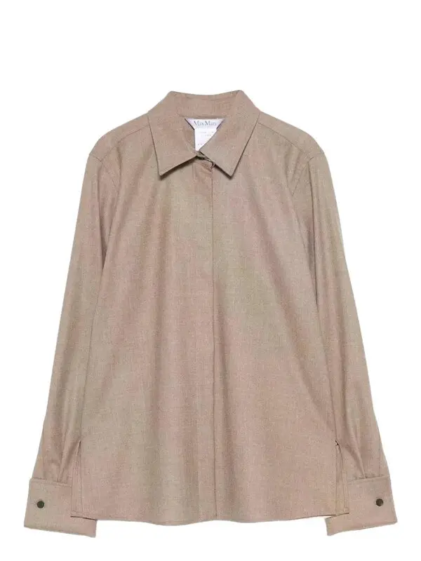 Max Mara Button-cuff Cashmere Shirt - Neutrals