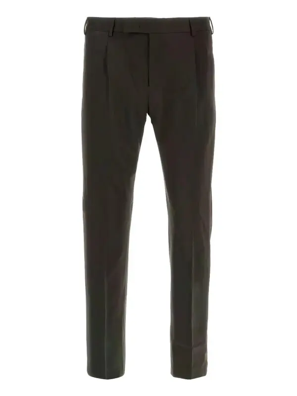PT TORINO Stretch-wool Trousers - Black