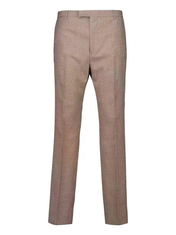 Gucci Gingham Wool Trousers - Neutrals