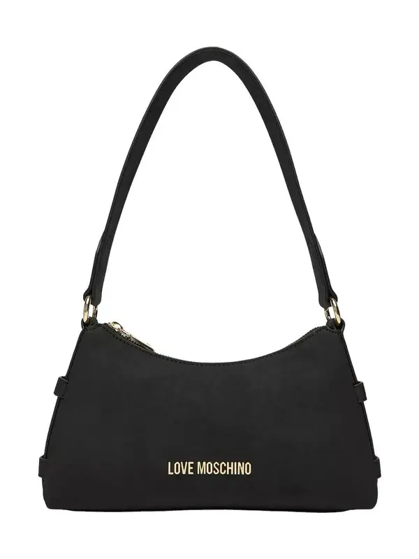 Moschino Logo Shoulder Bag - Black