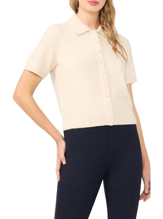 Ted Baker London Short Sleeve Polo Sweater - Birch