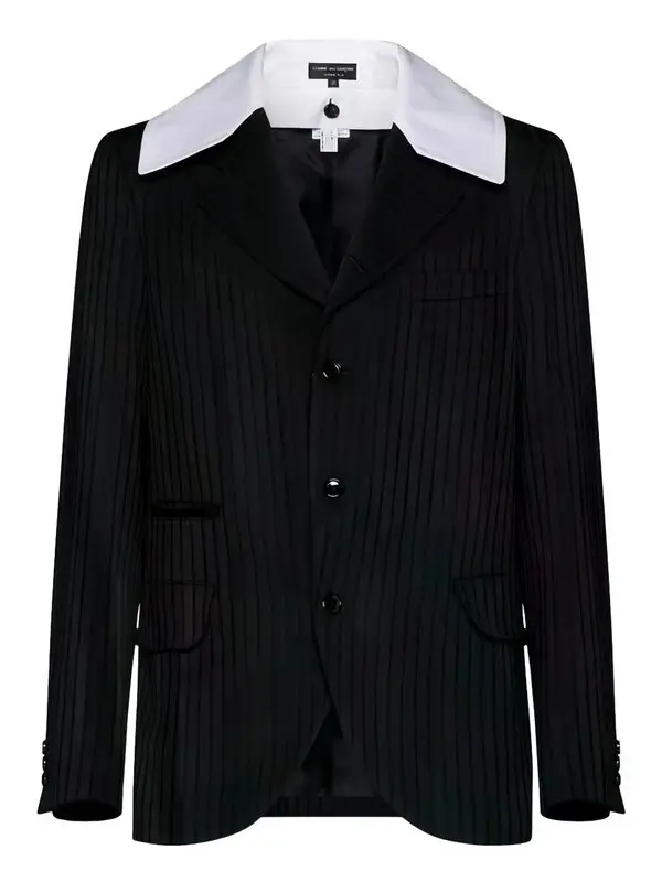 Comme Des Garçons Contrasting-collar Jacket - Black