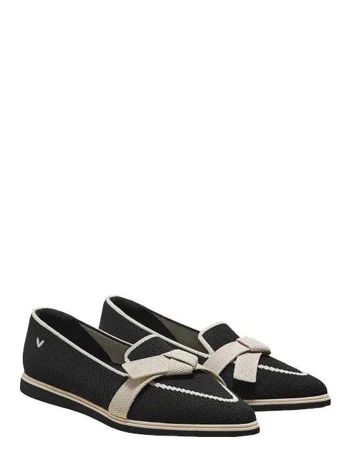 Vivaia Pointed-toe Bow Loafers - Black  Ivory