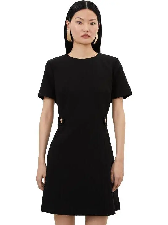 Karen Millen Tailored Mini Dress - Black