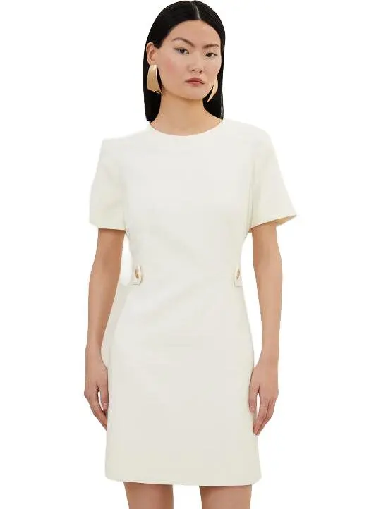 Karen Millen Tailored Mini Dress - Cream