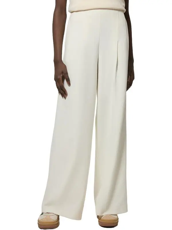 Karen Millen Essential Wide Leg Trousers - Ivory