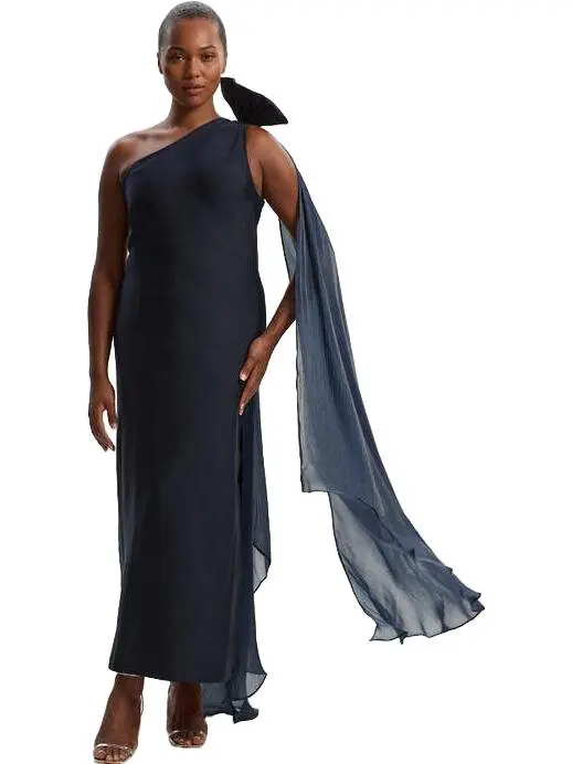 Karen Millen Tassel Sleeve Detail Maxi Dress - Navy