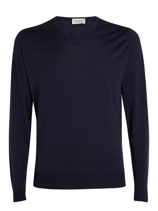 John Smedley Merino Wool Blenheim Sweater - Navy